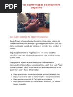 Experimentos Cognitivos de Piaget | PDF | Pensamiento | Desarrollo cognitivo