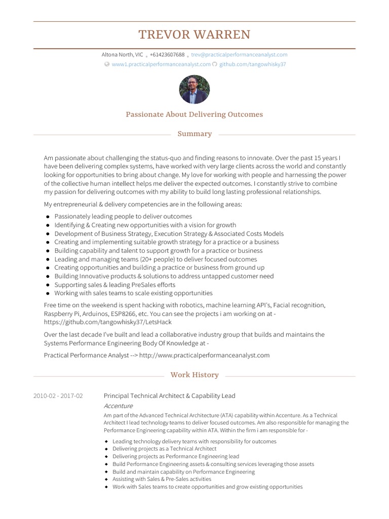 Trevor Warren Visualcv Resume | PDF | Embedded System | Strategic ...