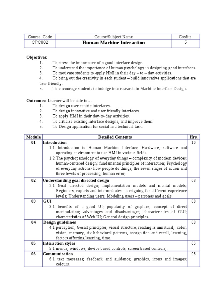 Human Machine Interaction | PDF | User Interface | Usability
