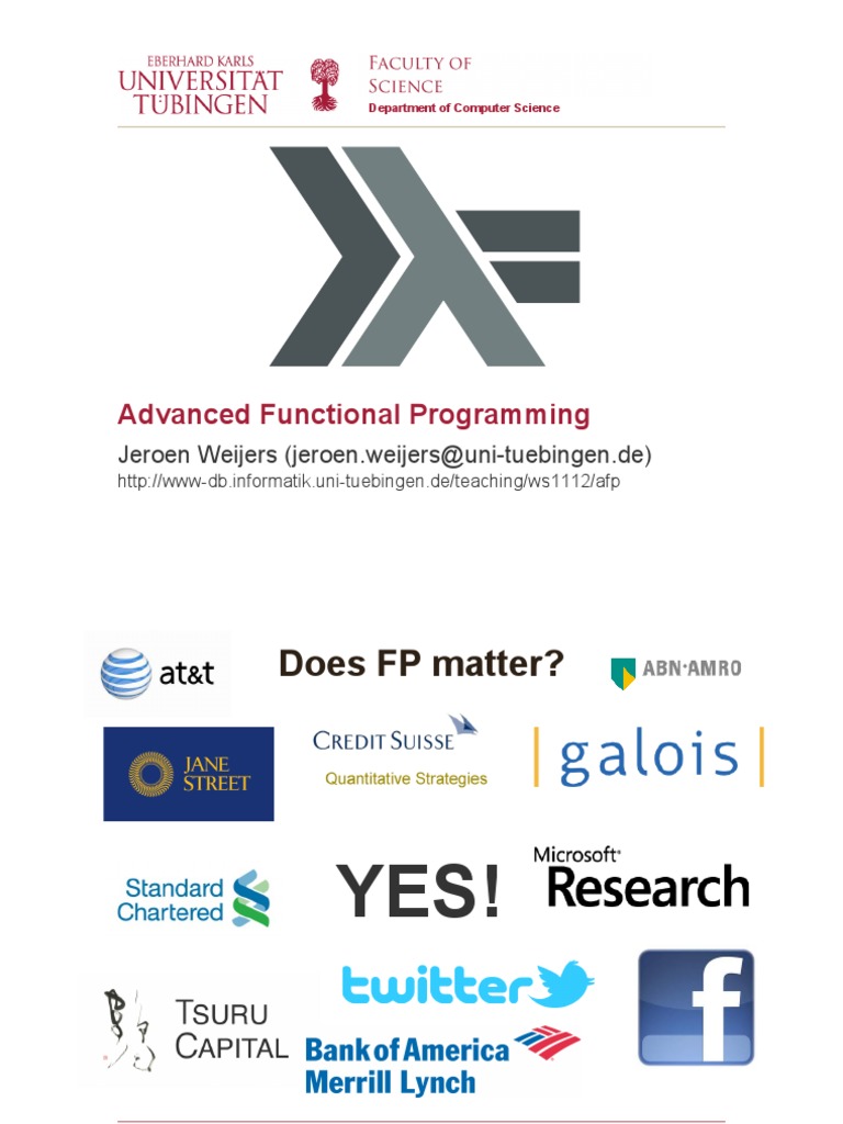 Advanced Functional Programming | PDF | Functional Programming ...