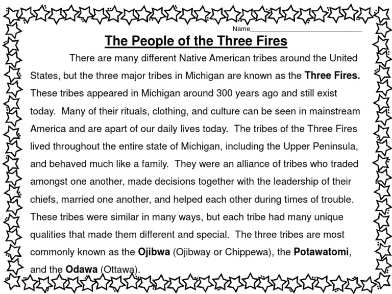 The Three Fires Tribes of Michigan | PDF