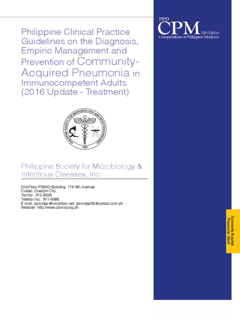 CAP Treatment Guidelines Philippines 2016 | PDF | Pneumonia ...