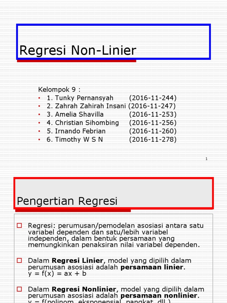 Kelp. 9 Regresi Non Linear | PDF