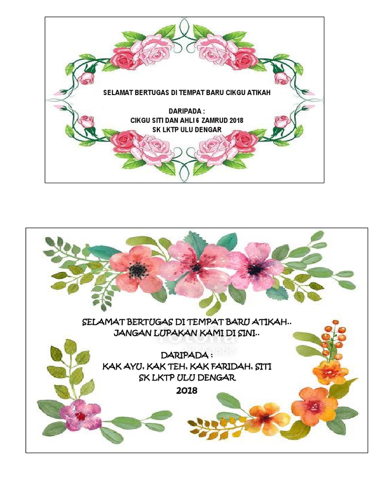 Kad Ucapan | PDF