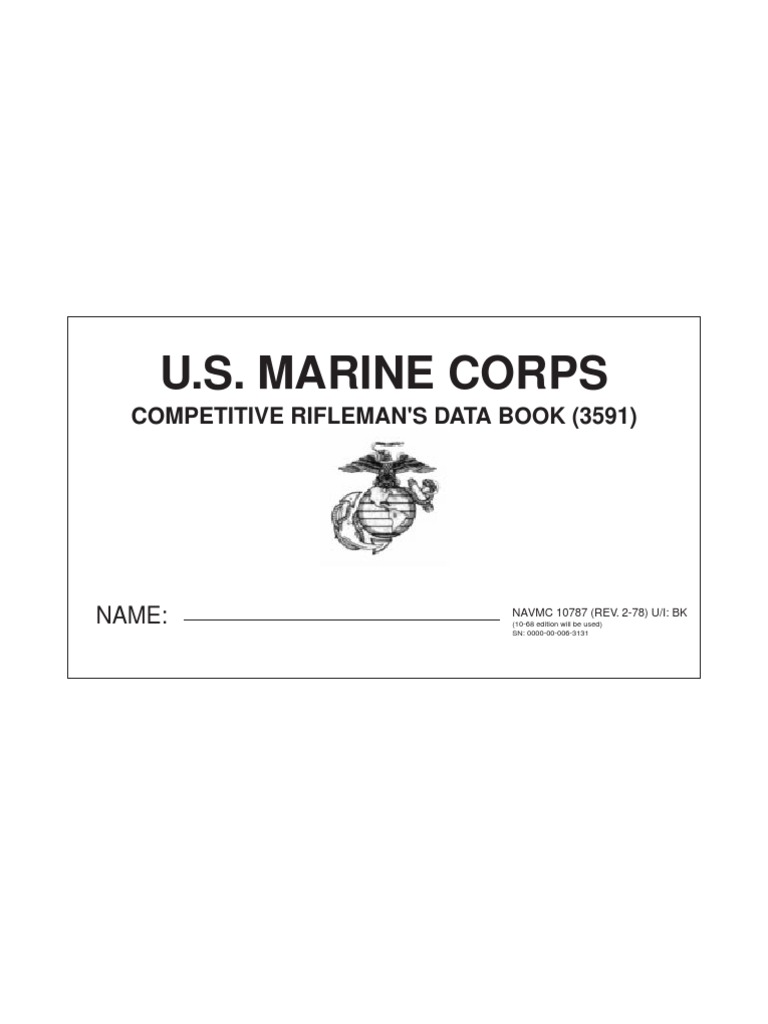 USMC Competitive Rifle Data Book | PDF | Rifle | Equipment