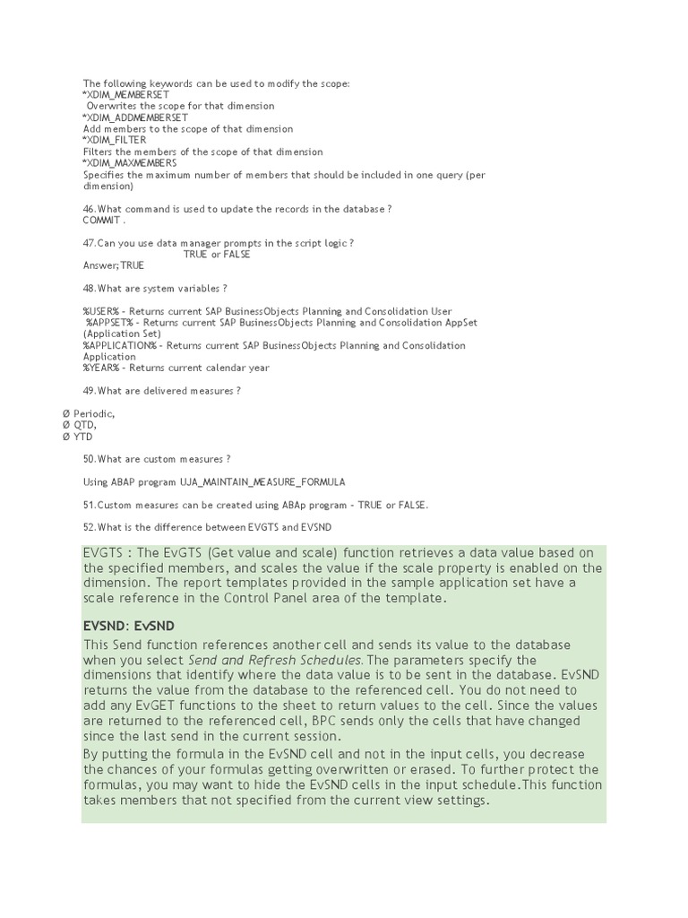 SAP BPC Script Logic Guide | PDF | Scope (Computer Science) | Statistics