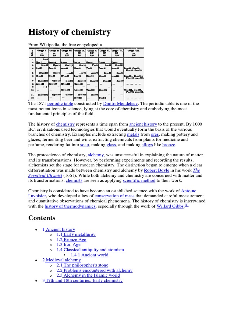 History of Chemistry | PDF | Alchemy | Chemistry