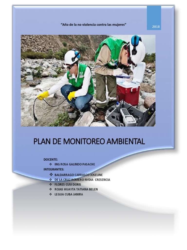 Plan de Monitoreo Ambiental PDF | PDF | Monóxido de carbono | Sustancias químicas