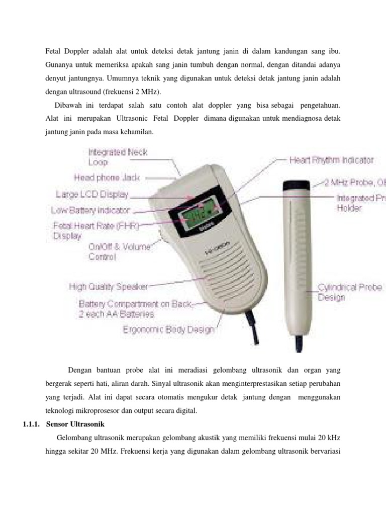 Fetal Doppler Adalah Alat Untuk Deteksi Detak Jantung Janin Di Dalam ...