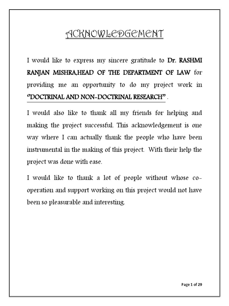 Doctrinal and Non Doctrinal Research | PDF | Precedent | Qualitative ...