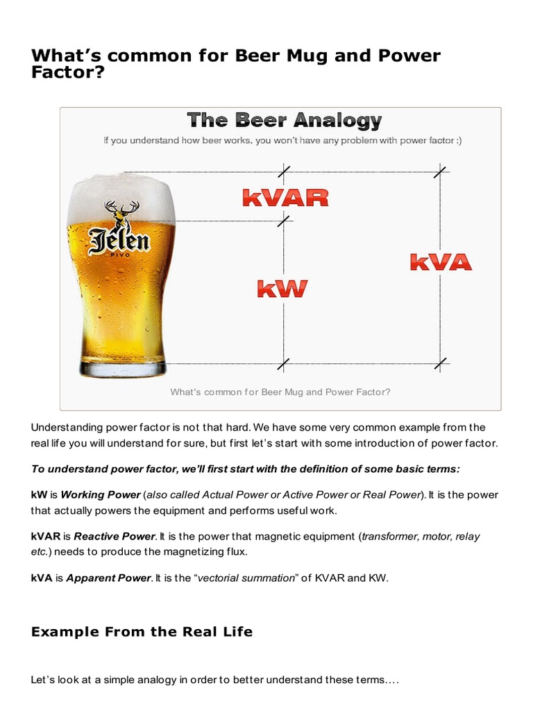 Electrical-Engineering-portal.com-Whats Common for Beer Mug and Power ...
