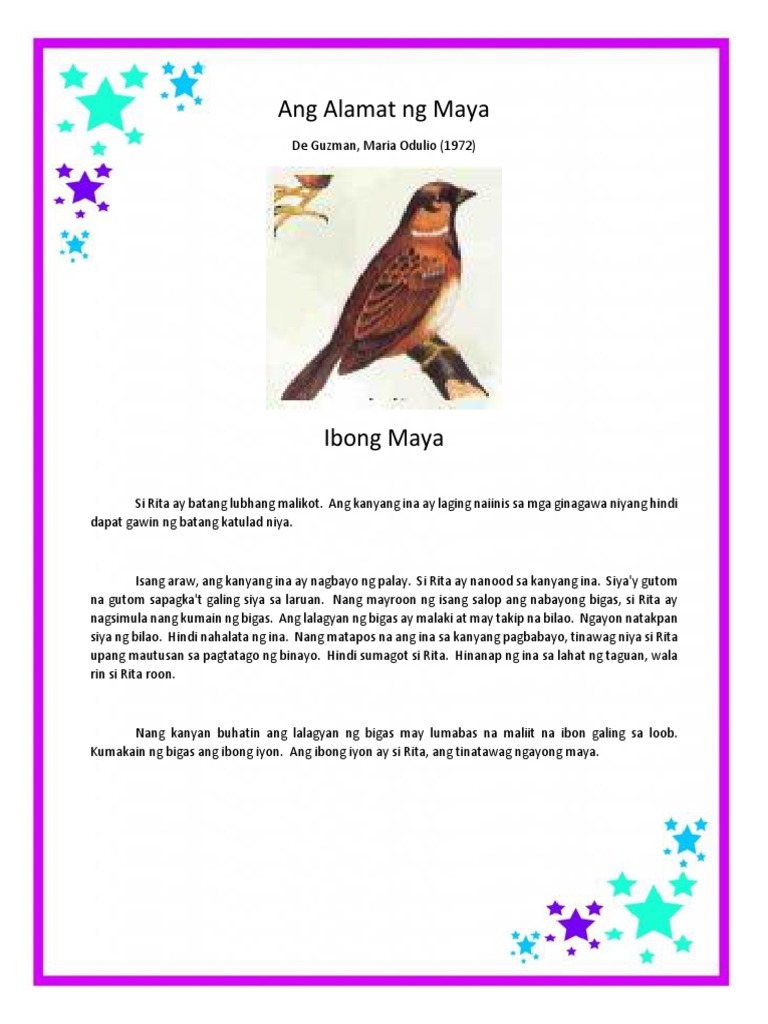Ang Alamat NG Maya | PDF