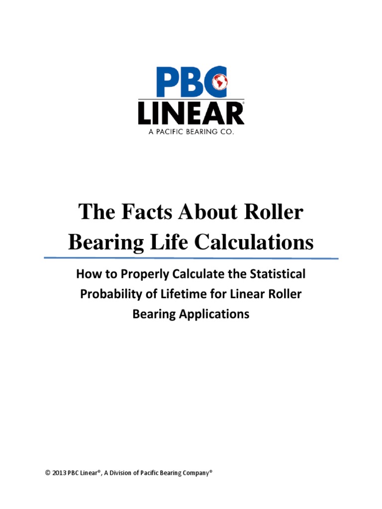 Roller Bearing Life Calculation | Download Free PDF | Bearing ...