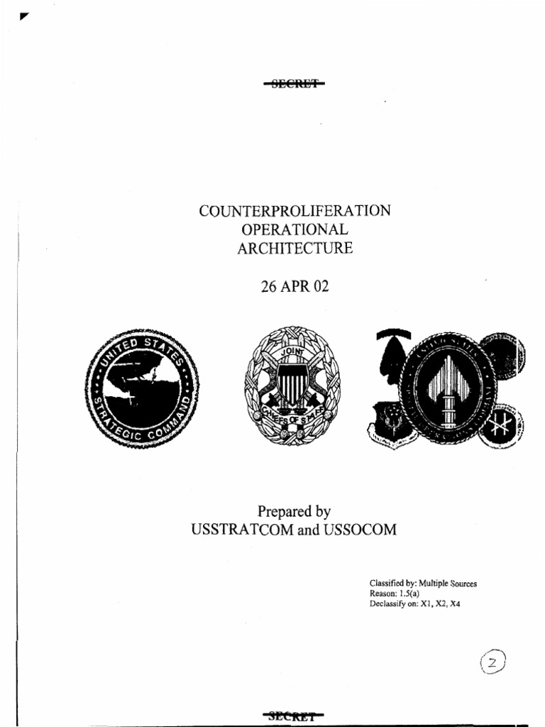 J5 NCD Counterproliferation Operational Architecture | PDF | Weapons Of ...
