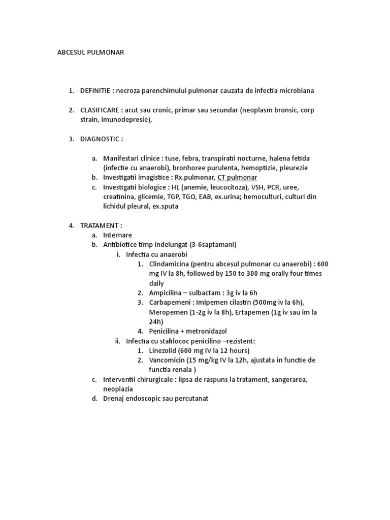 ABCESUL PULMONAR, New Microsoft Word Document | PDF | Science & Mathematics