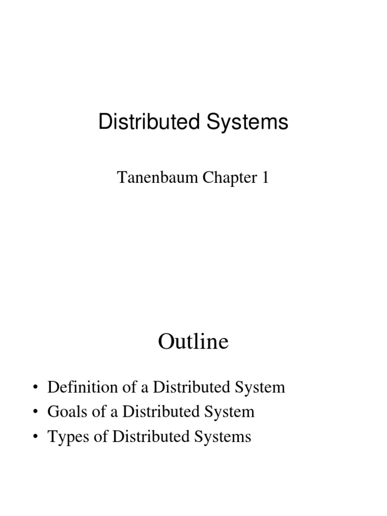 Distributed Systems: Tanenbaum Chapter 1 | PDF | Grid Computing ...