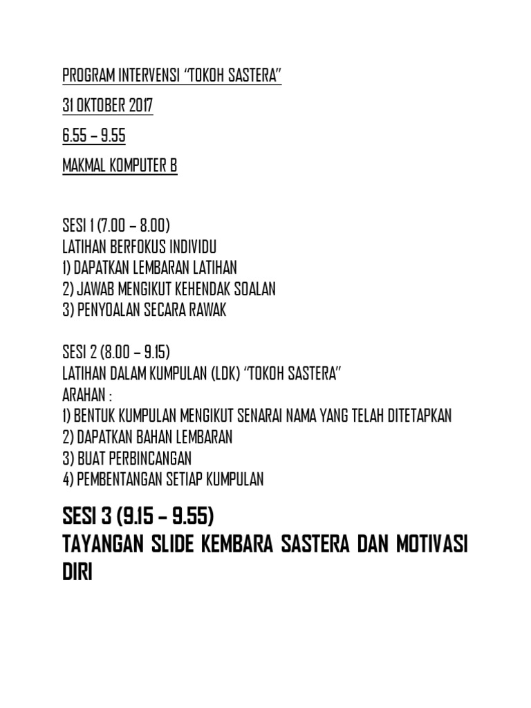 Program Intervensi | PDF