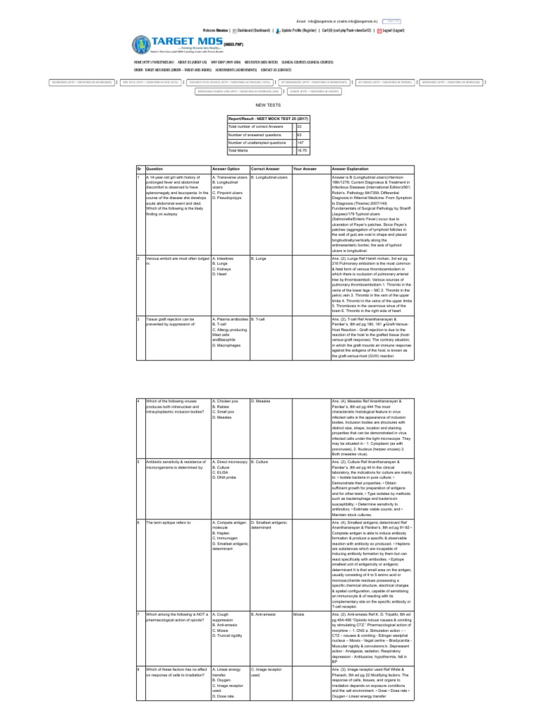 Target MDS 1 | PDF | Thrombosis | Virus