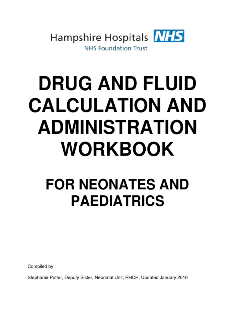 Neonatal Drug and Fluid Calculation Guide | PDF | Dose (Biochemistry ...