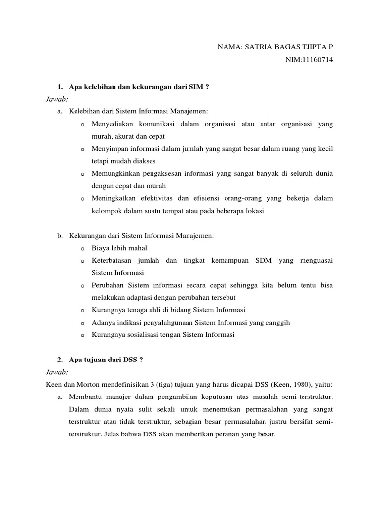 Soal Uas Sim | PDF