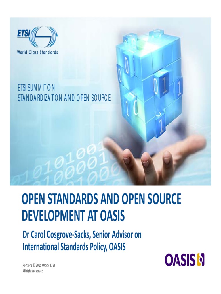 Open Standards and Open Source Development at Oasis | PDF | World Wide ...