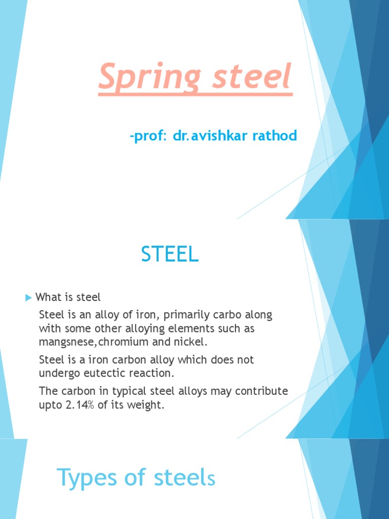 Spring Steel 1 | PDF | Steel | Alloy