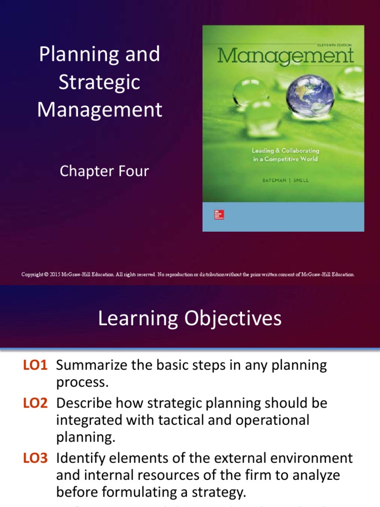 Chapter 3 - Planning & Strategic Management PDF | Download Free PDF ...