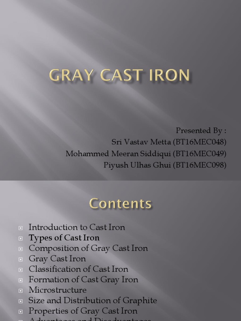 Gray Cast Iron-1 | PDF | Cast Iron | Iron