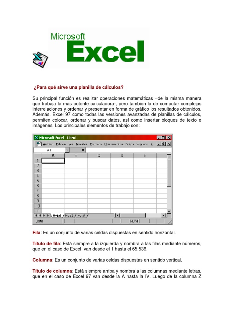 Manual Excel | PDF | Ventana (informática) | Microsoft Excel