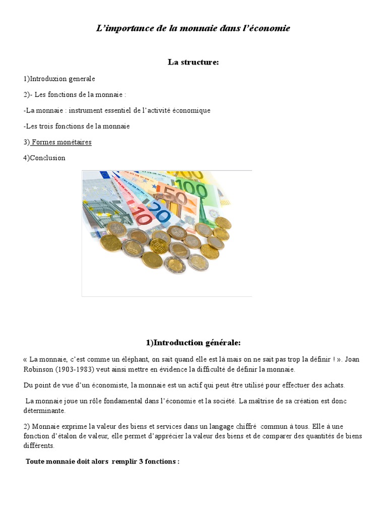 Monaie | PDF | Monnaie fiduciaire | Devises