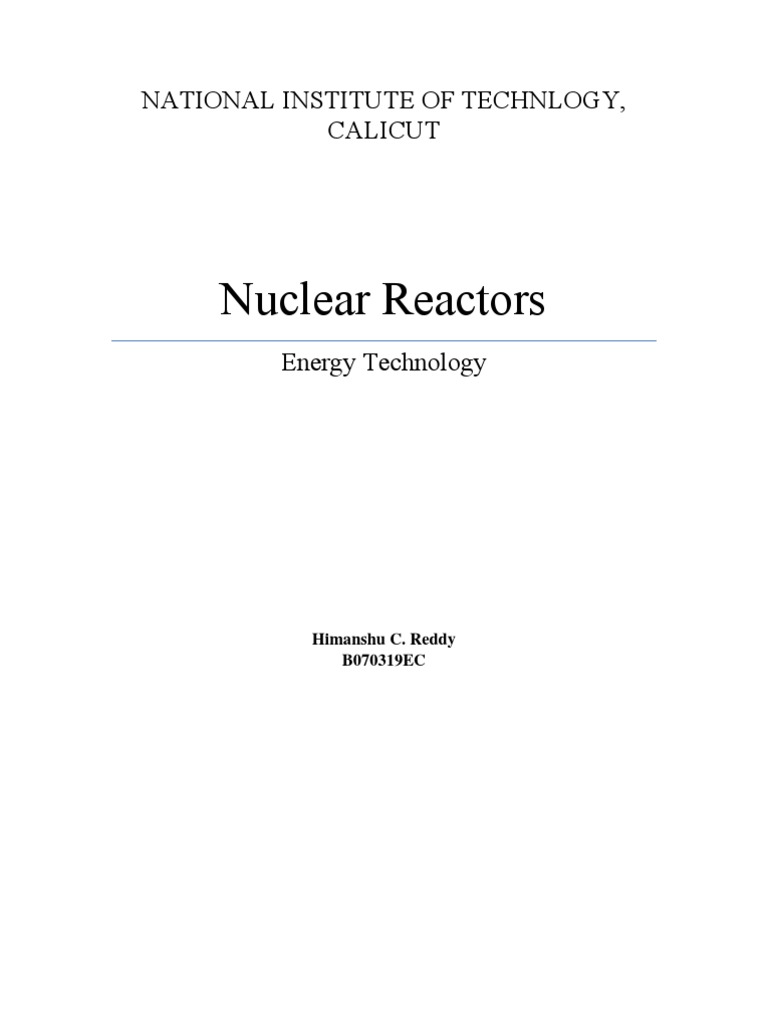 Nuclear Reactors | PDF | Nuclear Fission | Nuclear Reactor