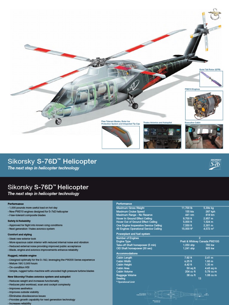 Sikorsky S76 Brochure 0 | PDF | Helicopter | Rotorcraft