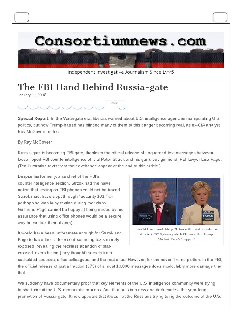 The FBI Hand Behind Russia-Gate | PDF | Government