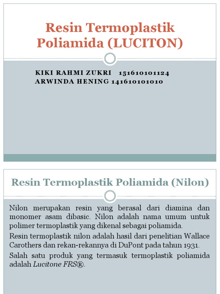 9198 - Resin Termoplastik Poliamida (LUCITON) | PDF