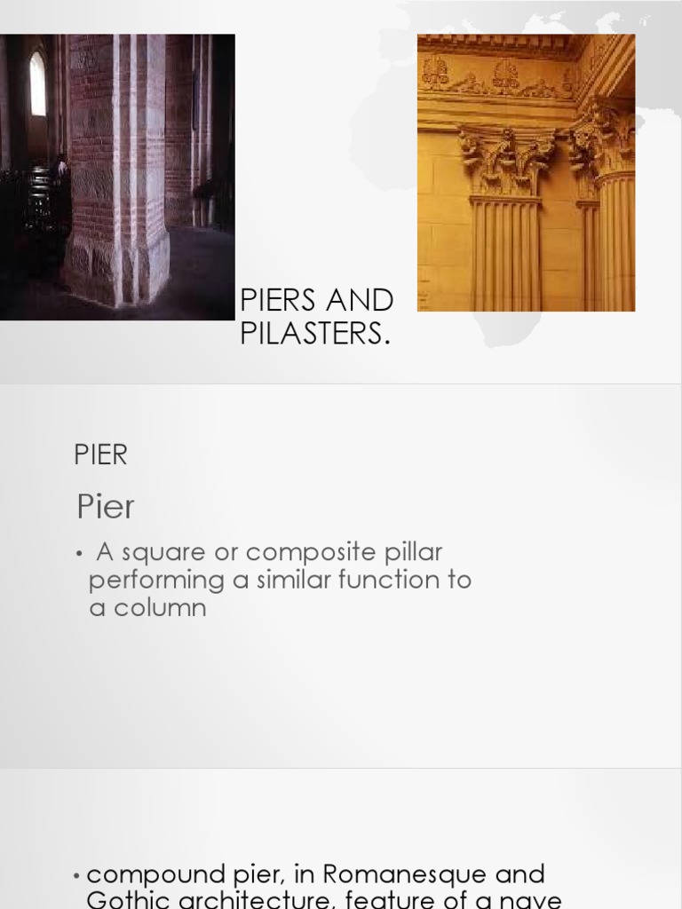 Piers and Pilasters in Architecture | PDF