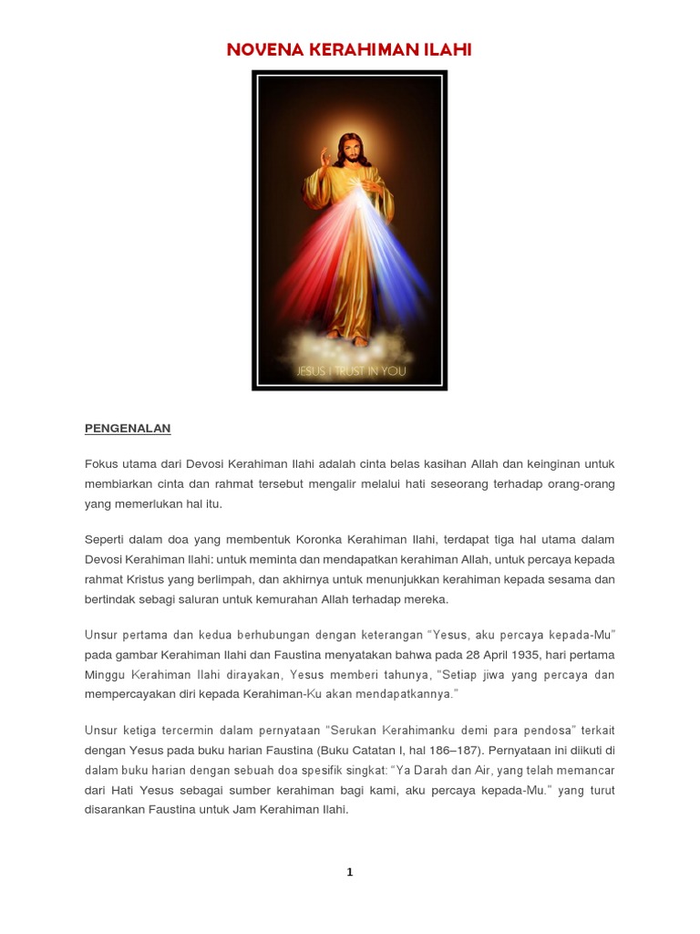 Novena Kerahiman Ilahi | PDF