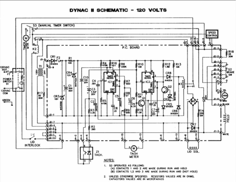 Dynac II Centrifuge - Circuit Diagram | PDF