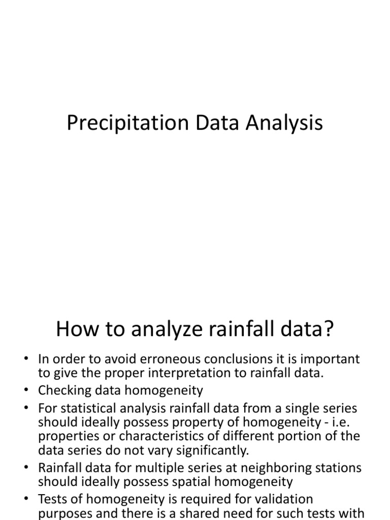 Rainfall Data Analysis Techniques | PDF | Rain | Data Analysis