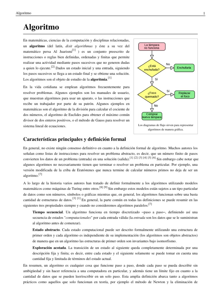 Leccion 1.2 Algoritmos y Conceptos | PDF | Algoritmos | Lenguaje de ...