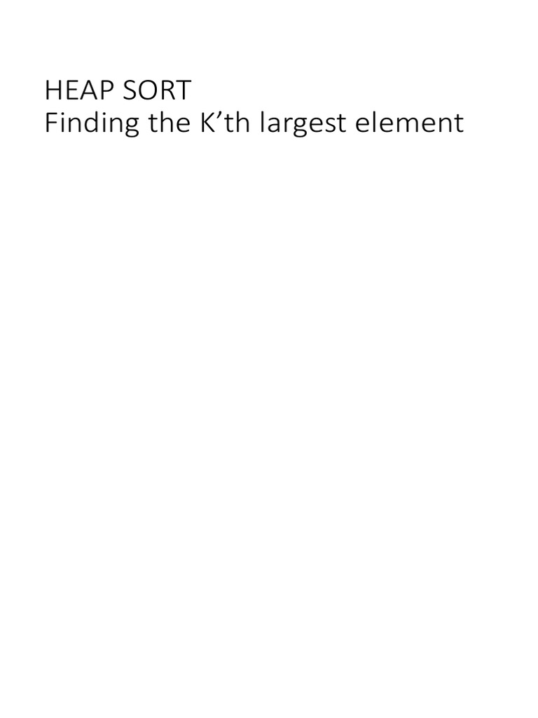 K Largest Element | PDF