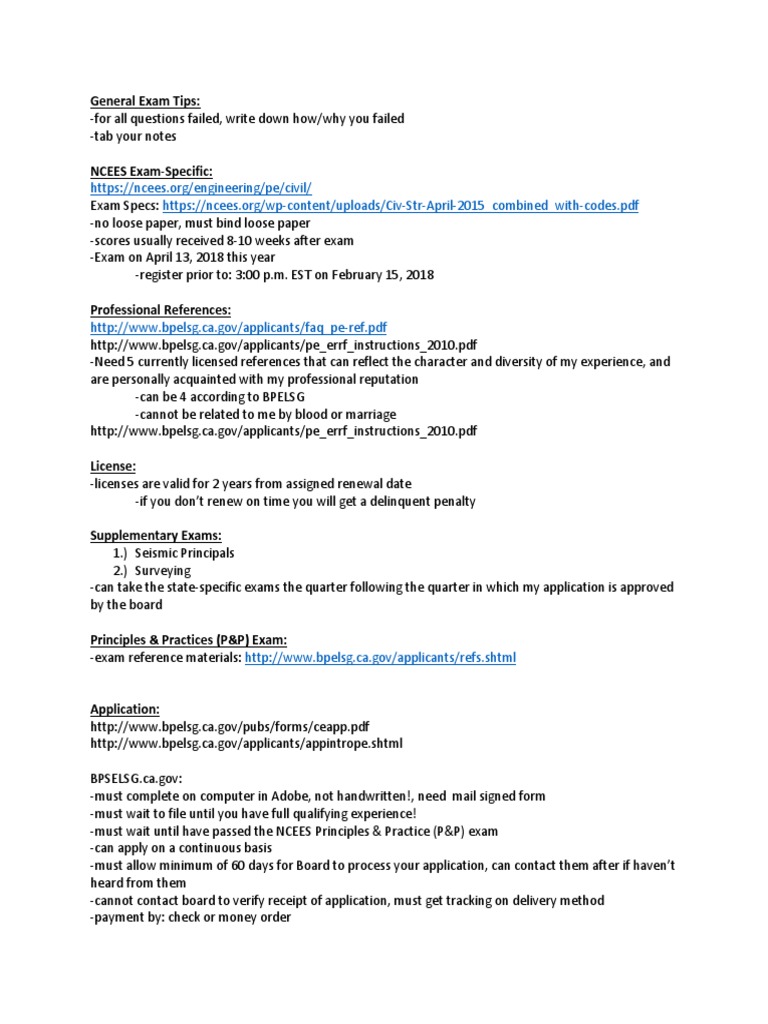 Pe Notes And Tips Download Free Pdf Test Assessment Business