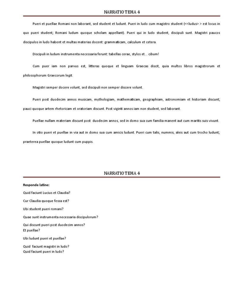 Narratio Tema 4 | PDF