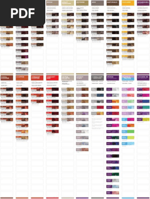 Pravana Chromasilk Color Swatch Chart