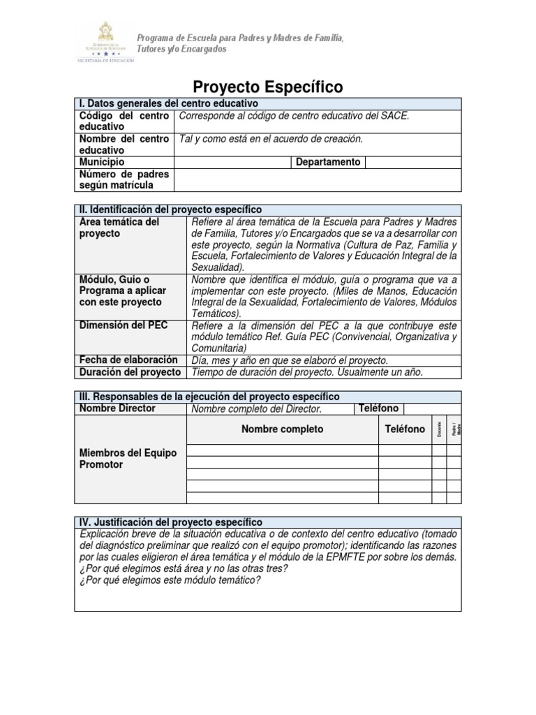 Formato Proyecto Especifico Centro | PDF | Business | Science