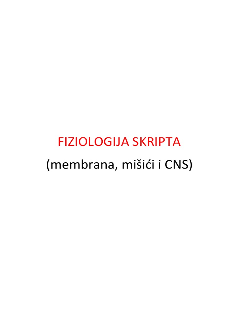 FIZIOLOGIJA SKRIPTA Saima PDF | PDF
