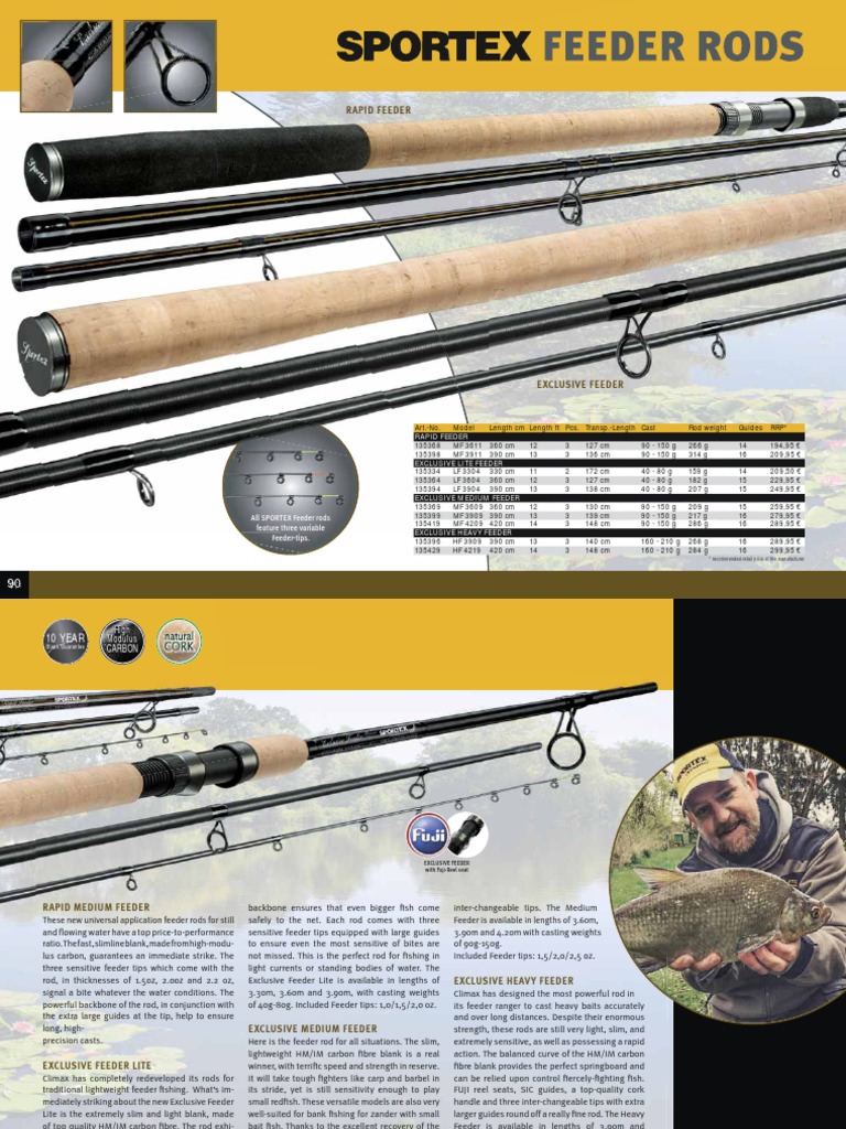 Sportex Feeder Rods | PDF | Fishing Rod | Fish