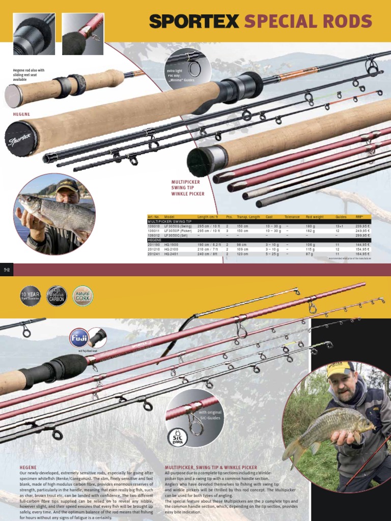 Sportex Special Rods | PDF | Fishing Rod | Fishing Equipment