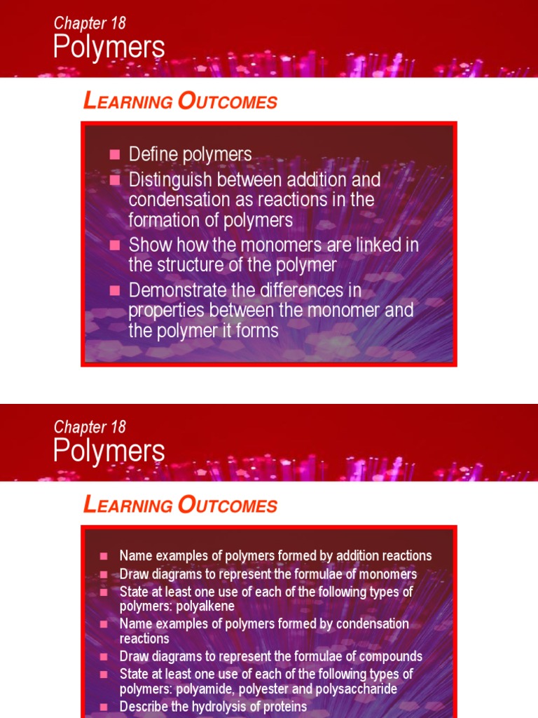 C18 Polymers | PDF | Polymerization | Polymers