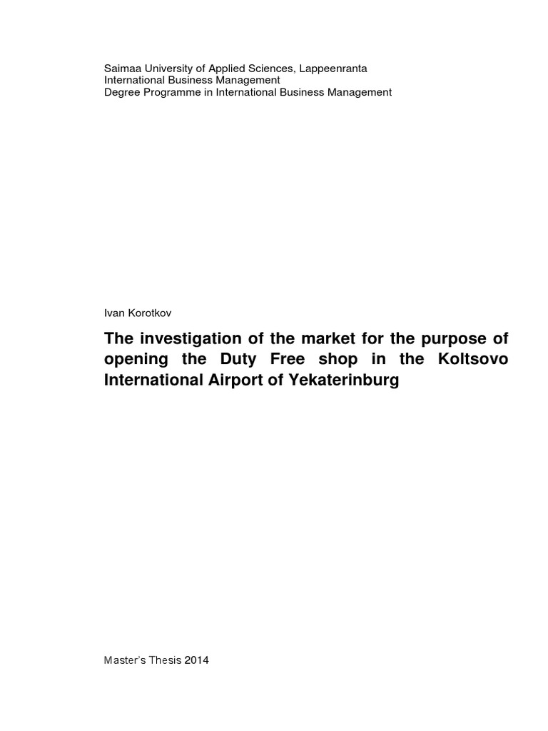 Master Thesis Ivan Korotkov PDF | PDF | Marketing Research | Forecasting