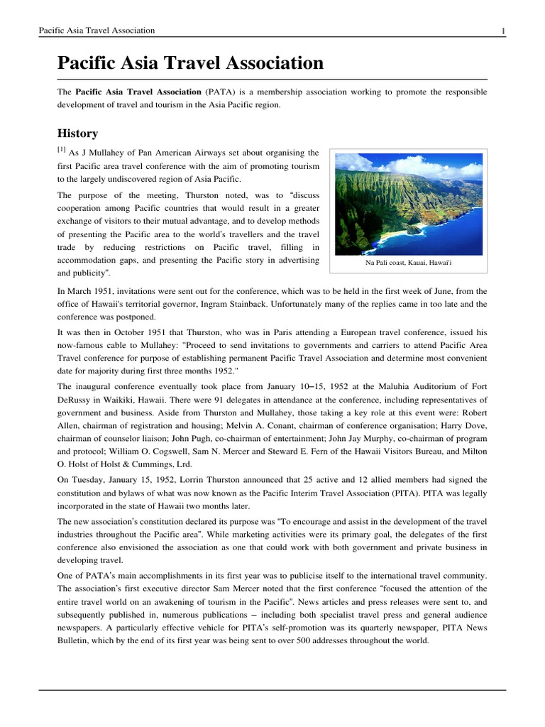 Pacific Asia Travel Association | PDF | Service Industries | Economies